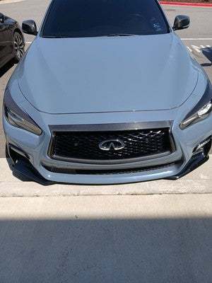 Carbon Fiber Front Bumper Grille Grill Trim Cover - Infiniti Q60 CV37