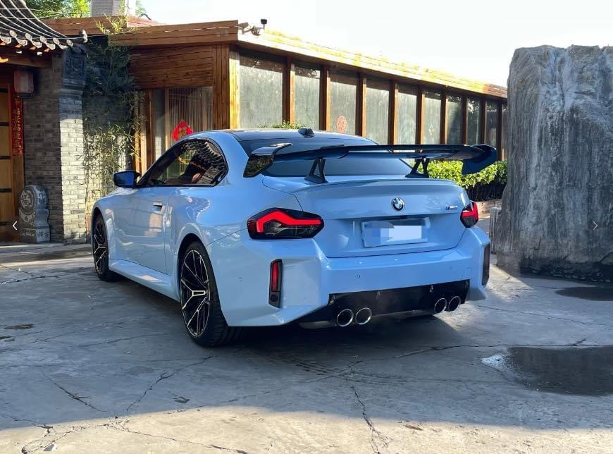 AD Style Carbon Fiber Swan Neck Wing - BMW G87 / F87 M2 & G42 / F22 2