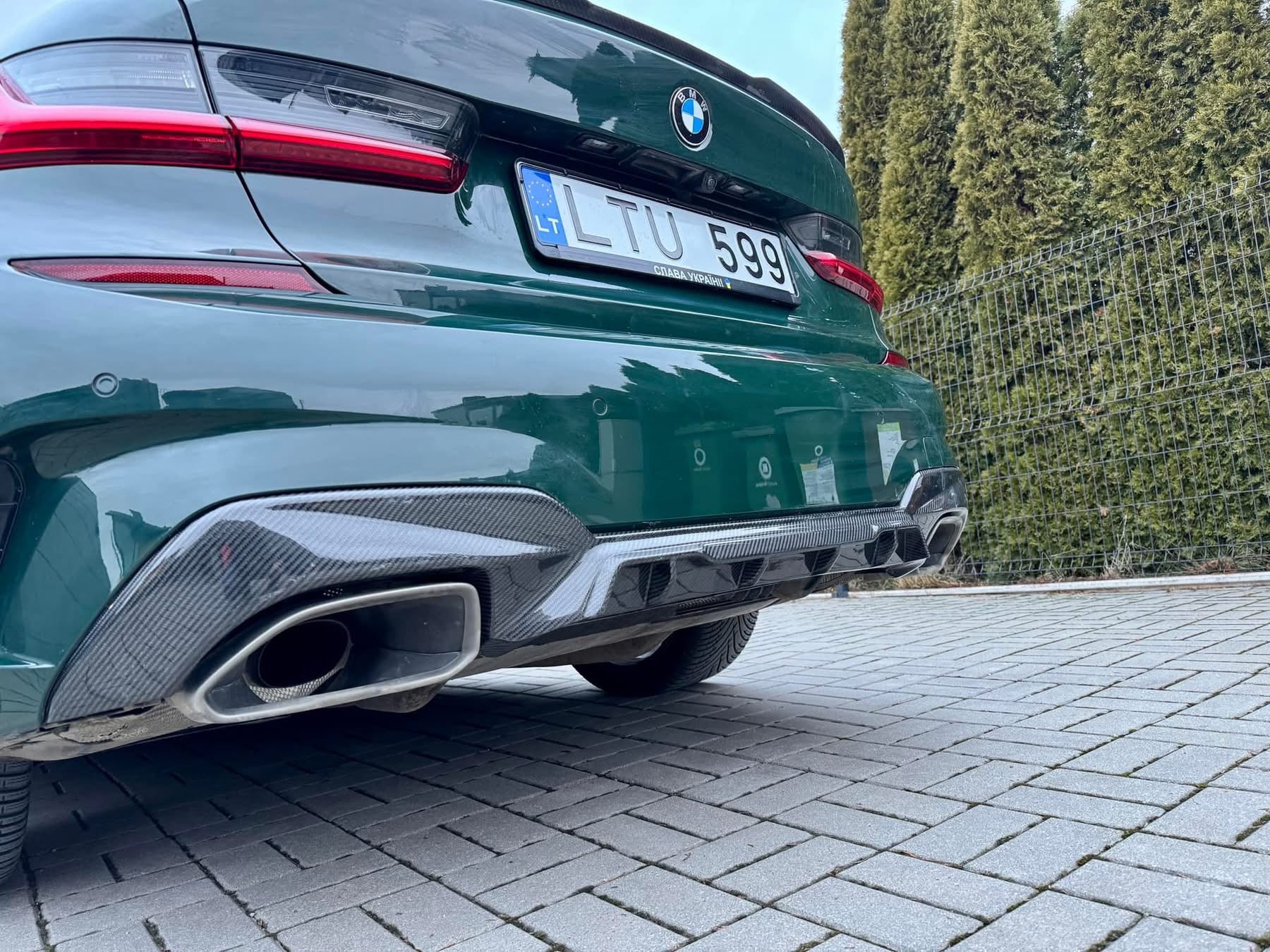 M Performance style Carbon Fiber Rear Diffuser - BMW G20 / G28 3 Serie