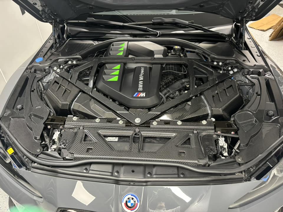 Dry Carbon Front Engine Corner Bay headlight lamp Cover Set - BMW G8X