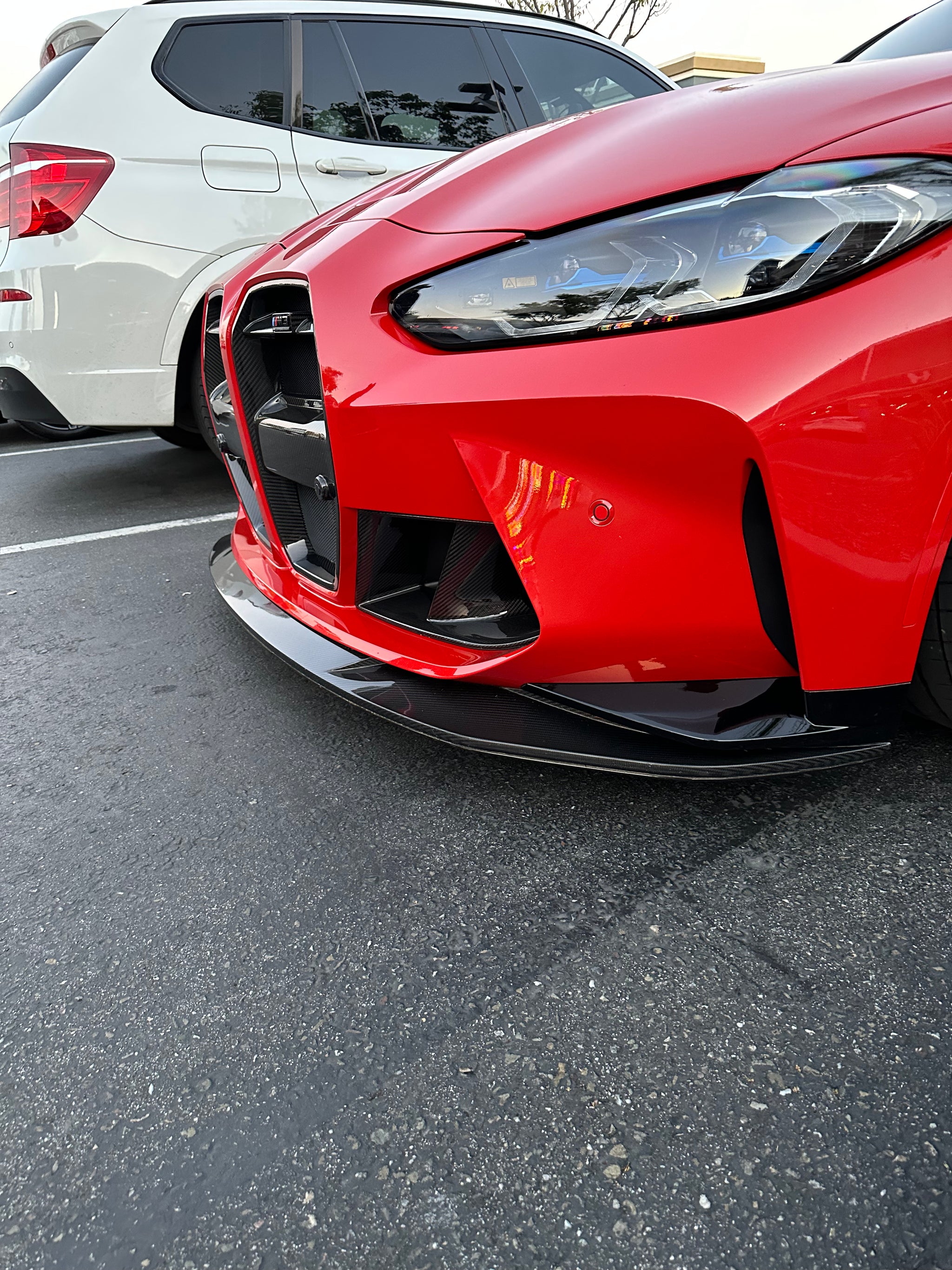 MHC Style Carbon Fiber Front Lower Splitter Lip - BMW G80 M3 & G82 / G