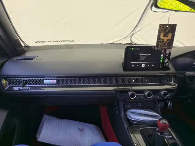 Carbon Fiber Console Dashboard Panel Trim Cover - Honda Civic Type R F