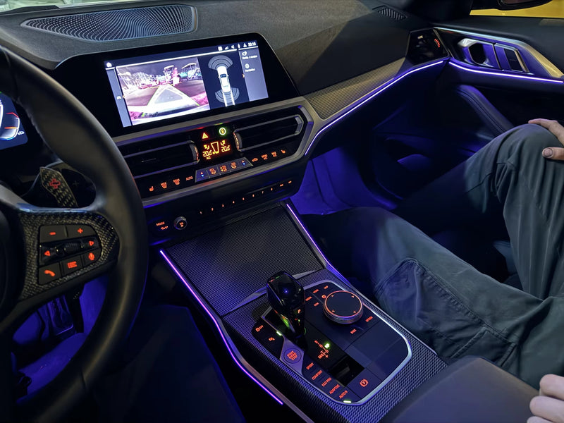 RGB LED Interior Center Console Ambient Lighting Trim Kit - BMW G20 3