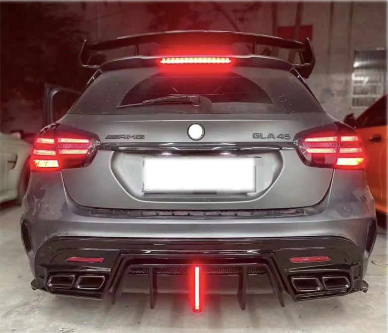 Carbon Fiber F1 Style with LED Light Rear Diffuser - Mercedes GLA X156