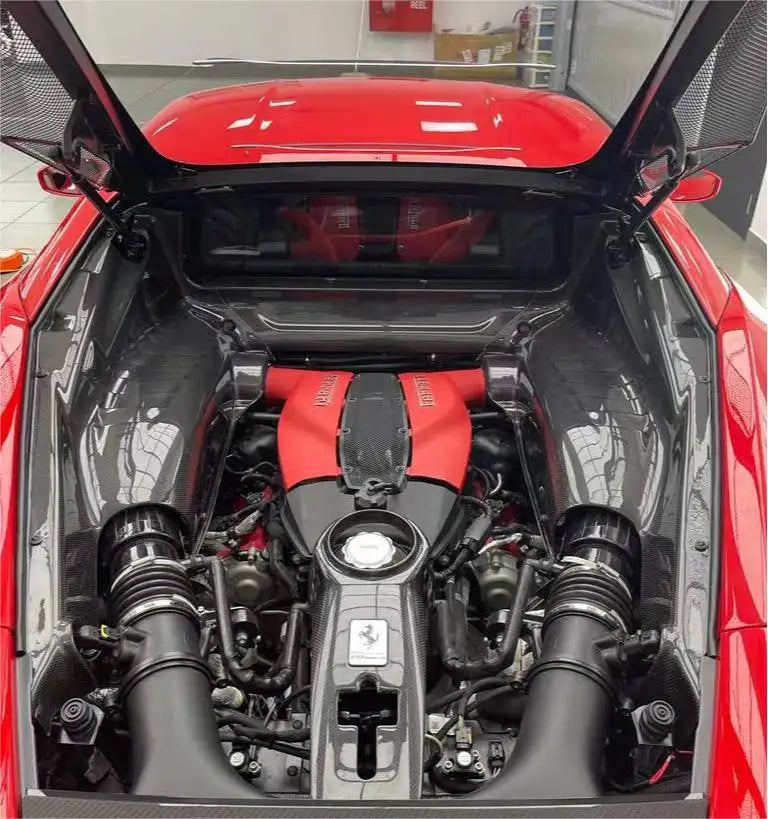 Dry Carbon Fiber Engine Bay Compartment - Ferrari F8 – The Carbon ...
