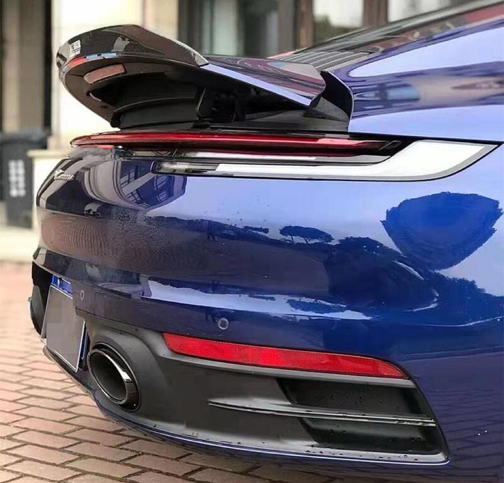Dry Carbon Fiber Ducktail Trunk Lip Rear Spoiler - Porsche 911 992 Car