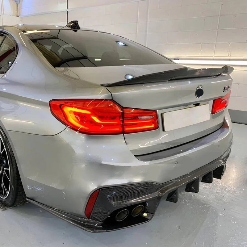 PSM Style High Kick Carbon Fiber Trunk Spoiler - BMW F90 M5 & G30 / G3 ...