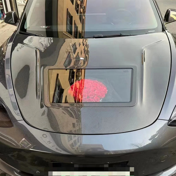 Carbon Fiber Hood W/ window - Tesla Model 3 – The Carbon Industries