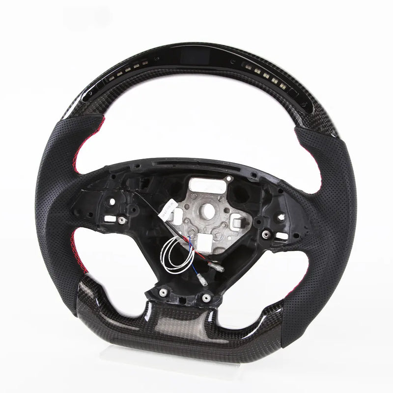 LED Half Carbon Fiber Steering Wheel for Chevrolet Corvette C6/C7/C8 ...