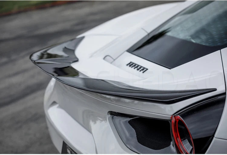 V Style Carbon Fiber Rear Spoiler - Ferrari 488 – The Carbon Industries