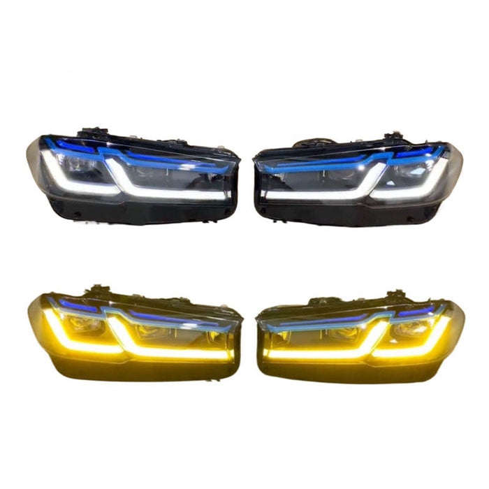LED HEADLIGHT CSL Yellow/WHITE DRL Switchable Facelift Upgrade - BMW F