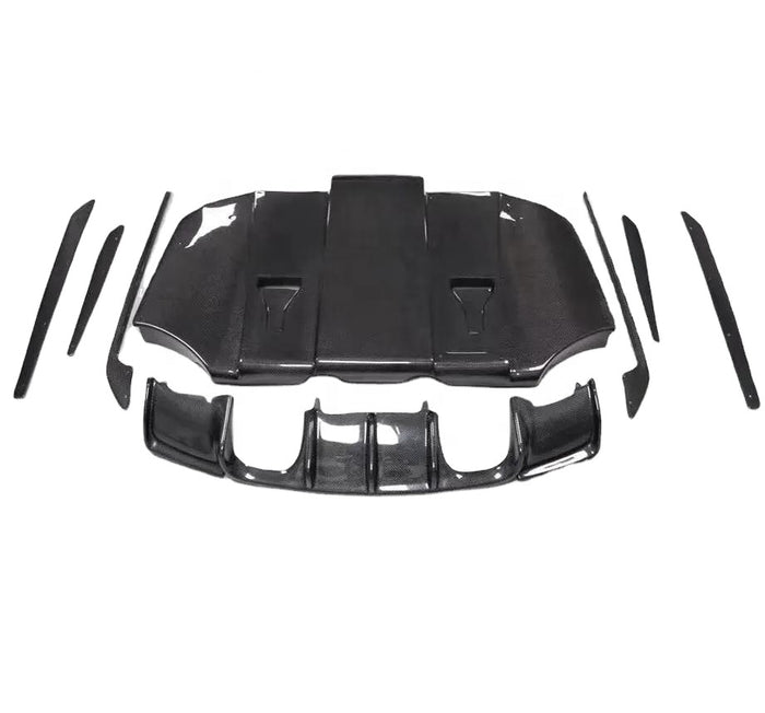 Carbon Fiber Varis Style Rear Undertray Diffuser - BMW 3 Series E92 E9