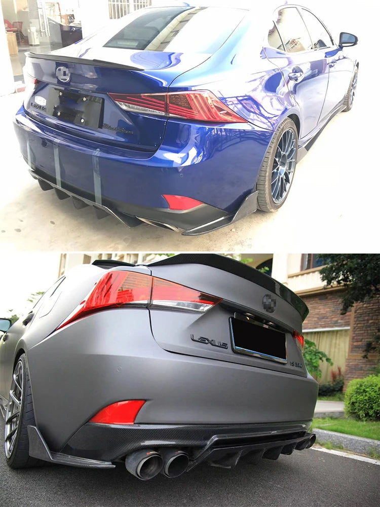 Carbon Fiber Rear Bumper Diffuser Lip Extension - Lexus IS250/IS300/