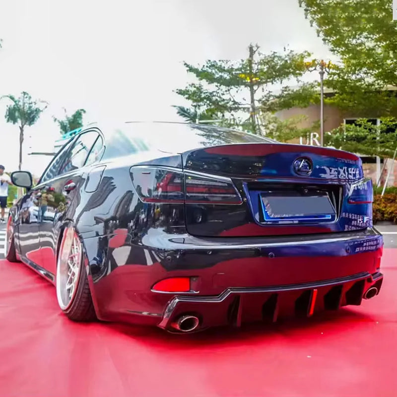 Gloss Black Rear Diffuser W/Led Light - Lexus IS250 IS350 Sedan 2006-2 ...