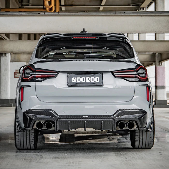 SQ Style Dry Carbon Fiber Rear Diffuser - BMW G01 X3 – The Carbon ...