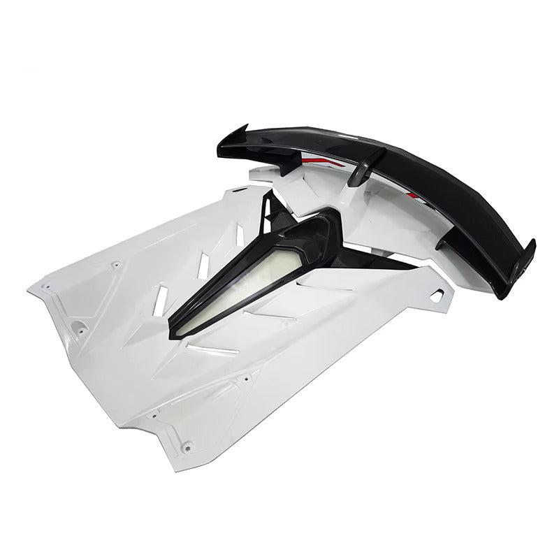 SVJ Style Carbon Fiber Wing And Rear Engine Lid - Lamborghini Aventado