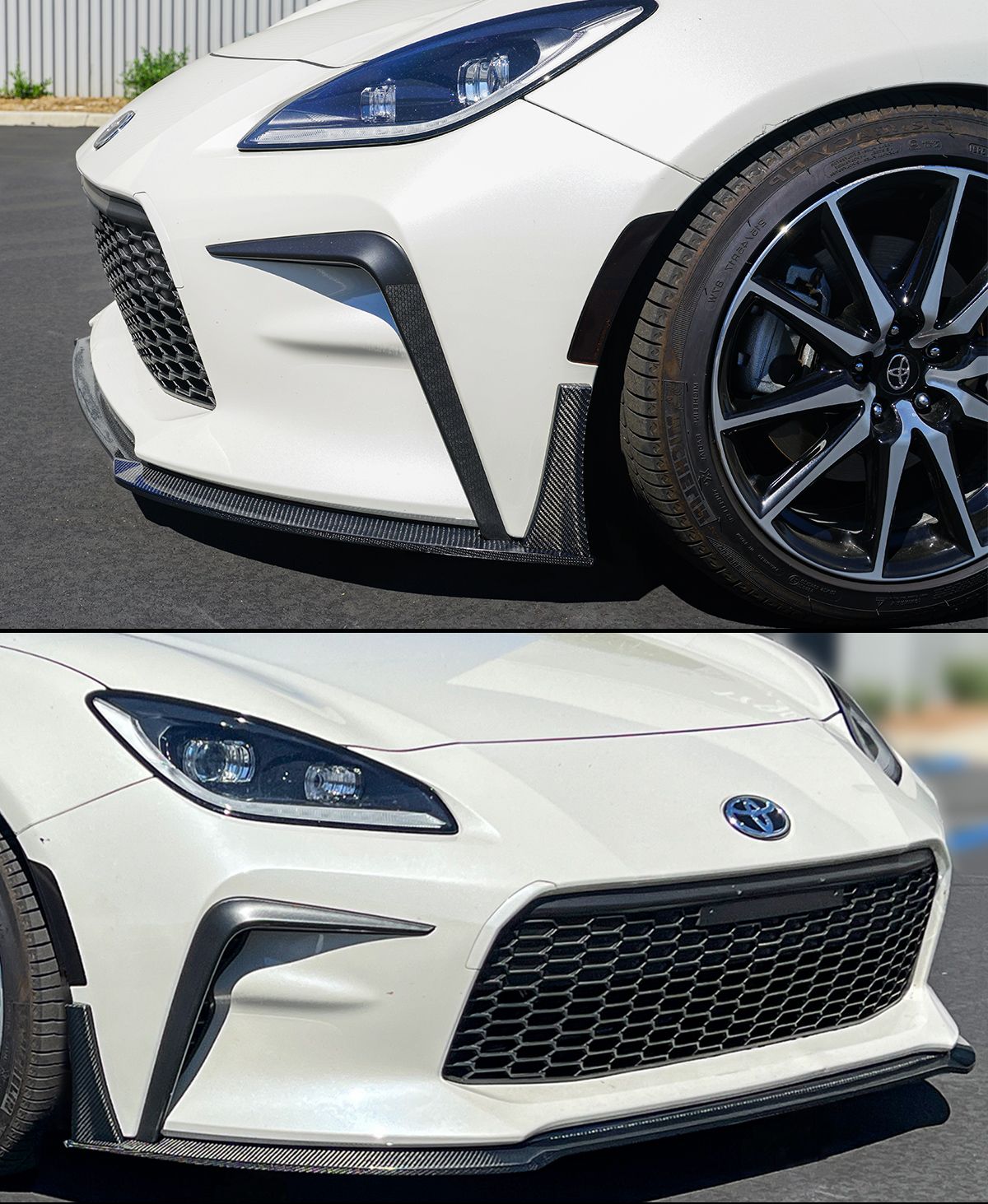 M style Carbon Fiber Front Lip Splitter - Toyota GR86