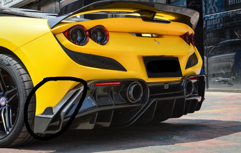 Paktechz Prepreg Carbon Fiber Rear Diffuser - Ferrari F8 Tributo