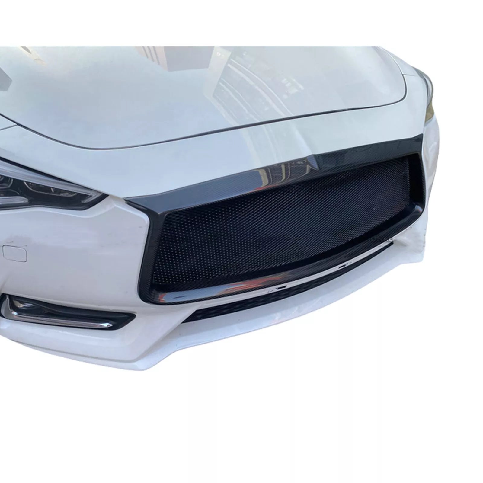 Carbon Fiber Front Bumper Upper Grille Grill - Infiniti Q60 CV37 2017-