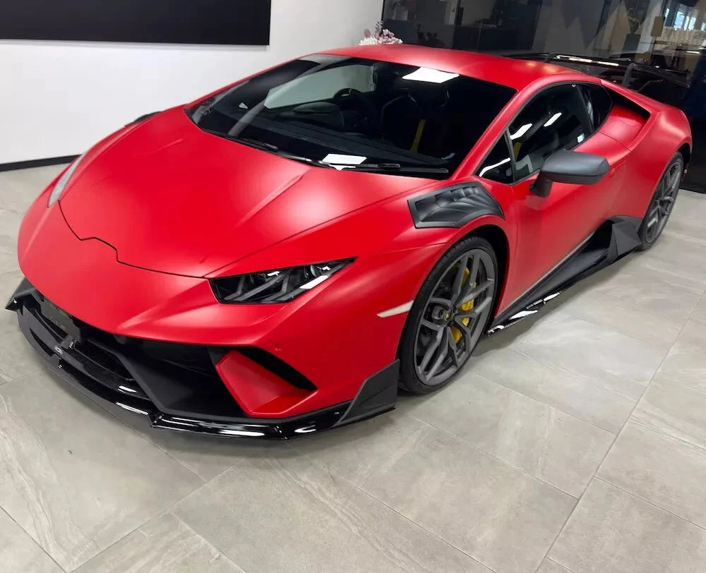 Carbon Fiber Front Lip Splitter w/ Wing - Lamborghini Huracan Performa