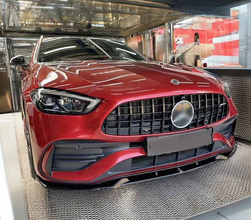 Gloss Black GTR Style Front Grille Replacement - Mercedes Benz C-Class
