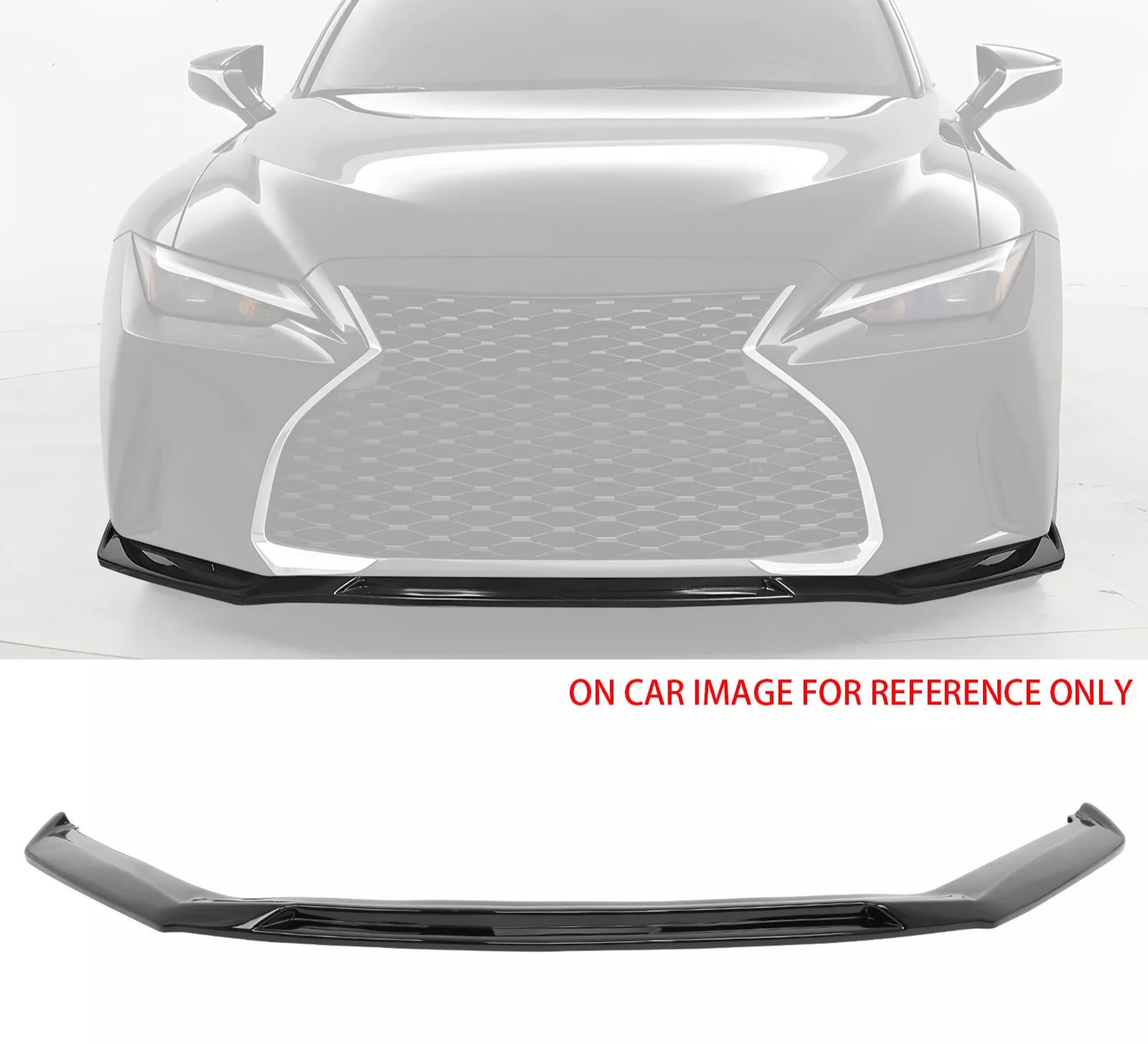 Gloss Black Cs Style Front Lip Splitter- 2021-2024 Lexus IS300 IS350