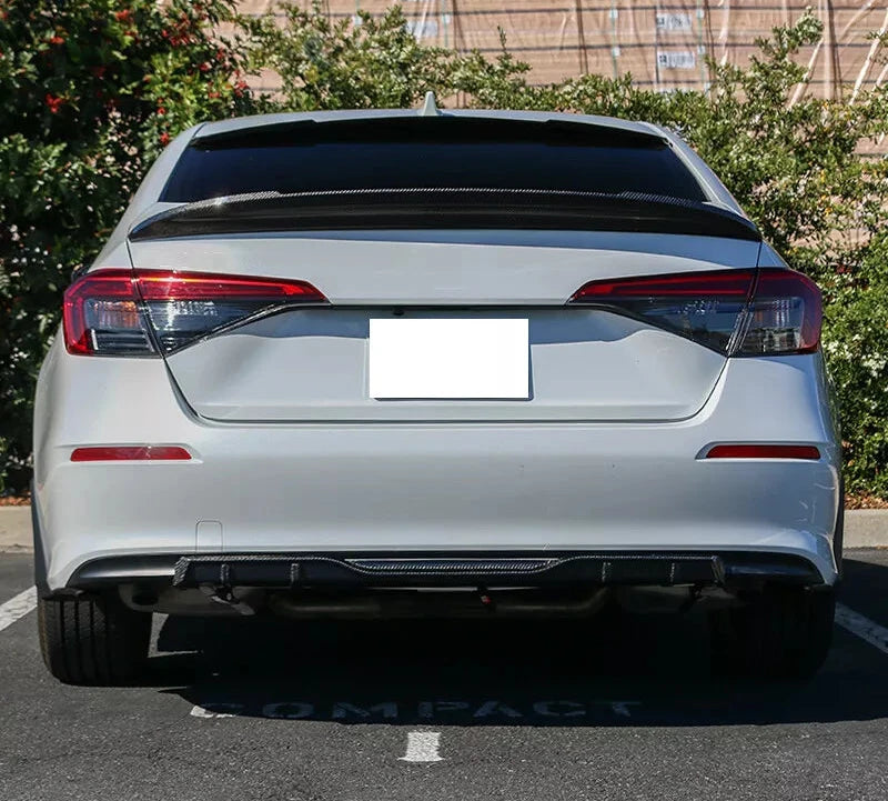 H Style Carbon Fiber Rear Trunk Spoiler - Honda Civic Type R 11th Gen