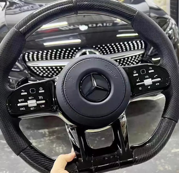 Carbon Fiber Steering Wheel For Mercedes-Benz AMG CL63 S63 G63 E63 C63 ...